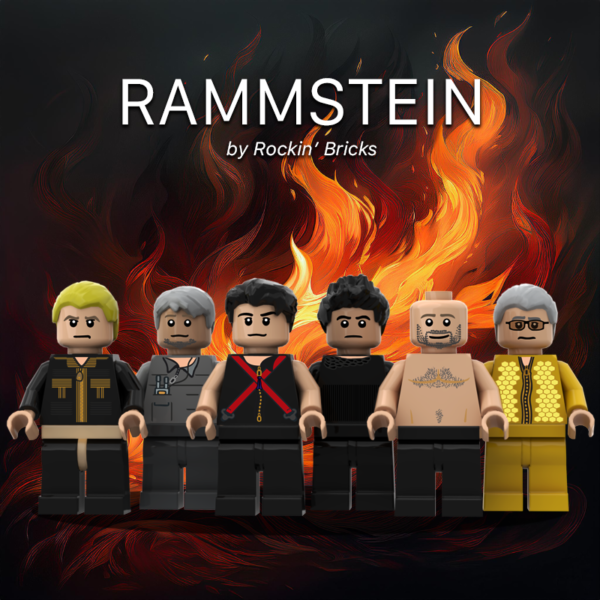 Rammstein minifigs exclusively printed on Lego parts