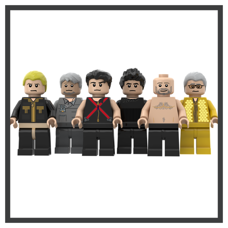 Rammstein minifigs exclusively printed on Lego parts